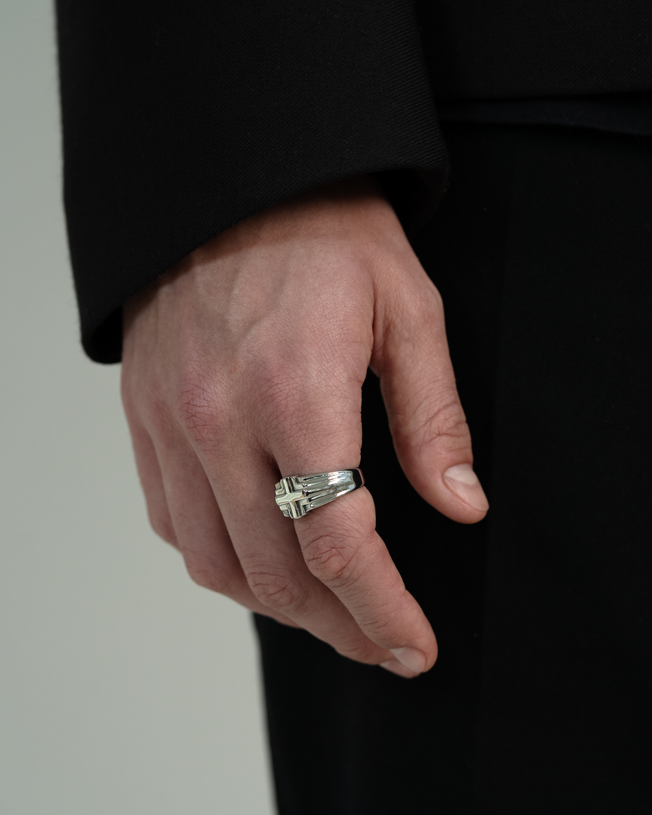 Silver Cross Ring | Acardi